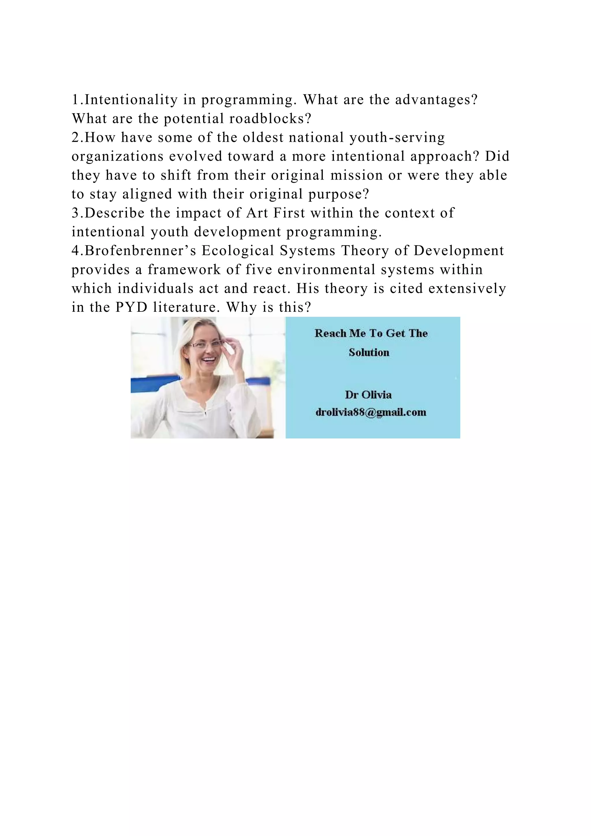 1.Intentionality in programming. What are the advantages What are t.docx