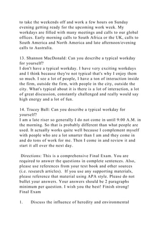 1. Allan Reynolds Can you describe a typical workday for yourself.docx