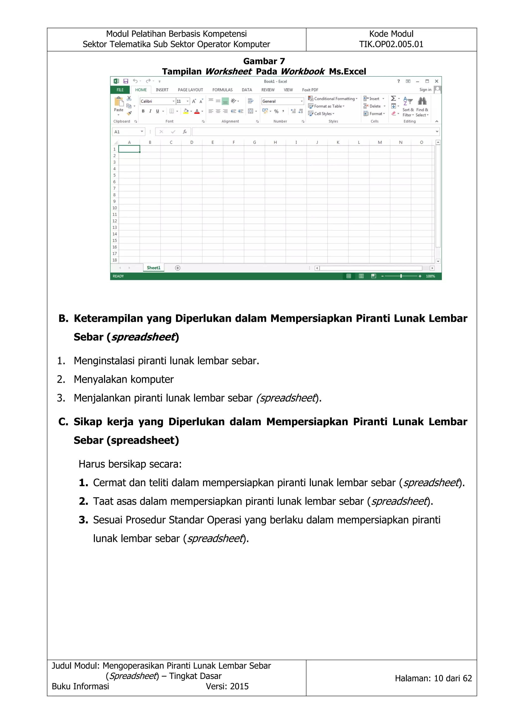 Modul Lembar Sebar (Spreadsheet) | PDF