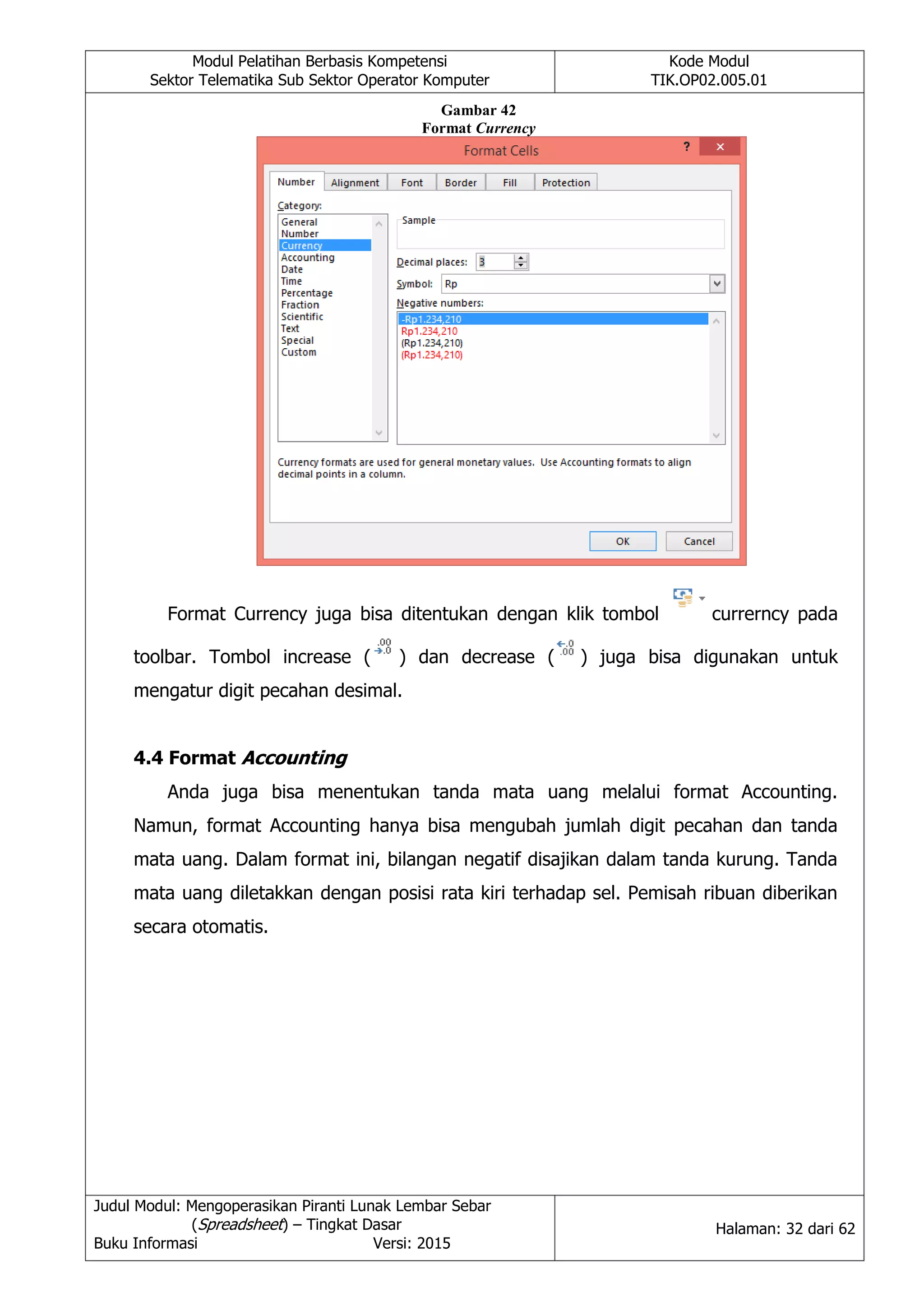 Modul Lembar Sebar (Spreadsheet) | PDF