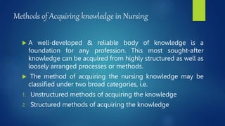 1. Methods of acquiring knowledge in Nursing.pptx