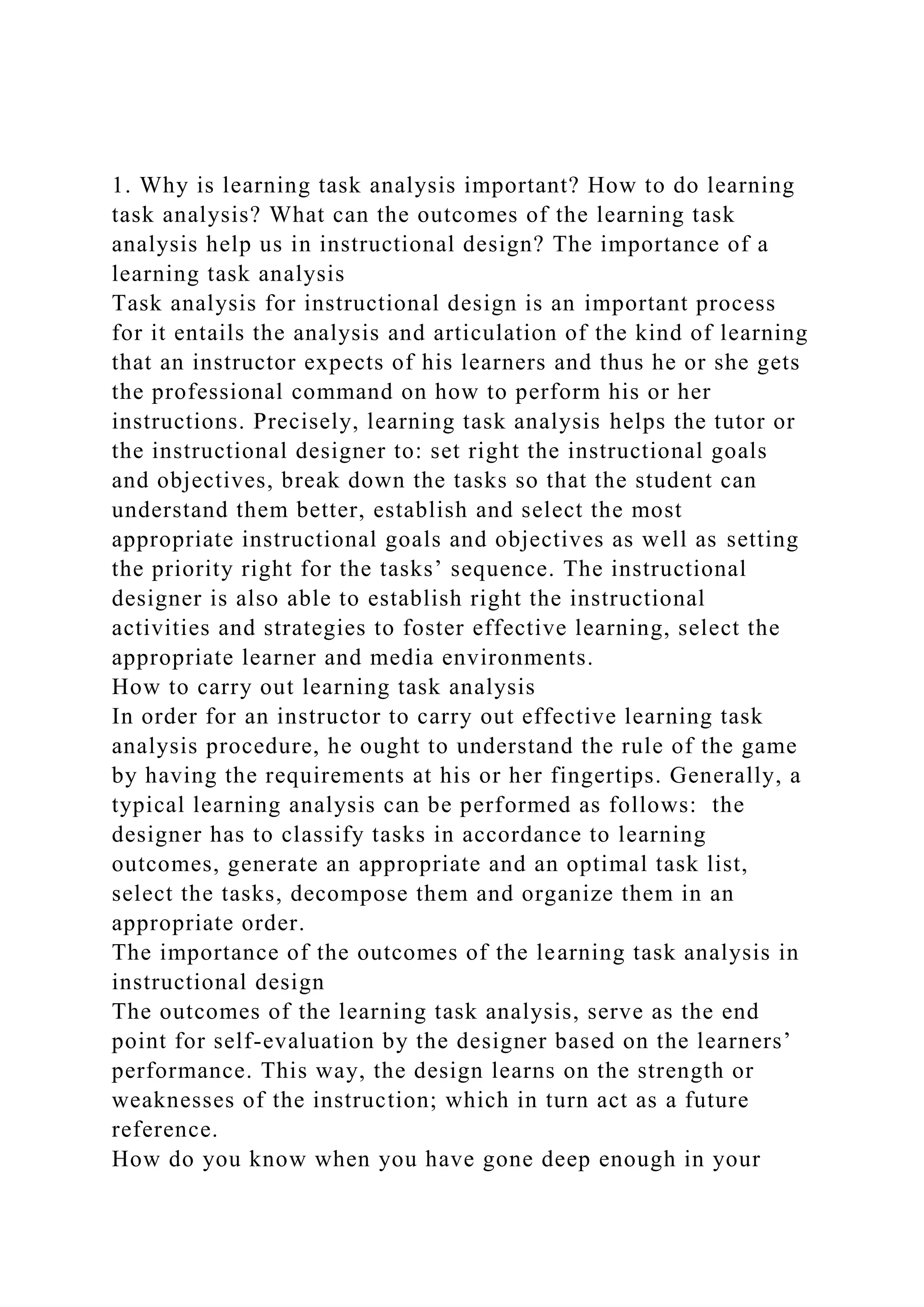 1. Why is learning task analysis important How to do learning tas.docx