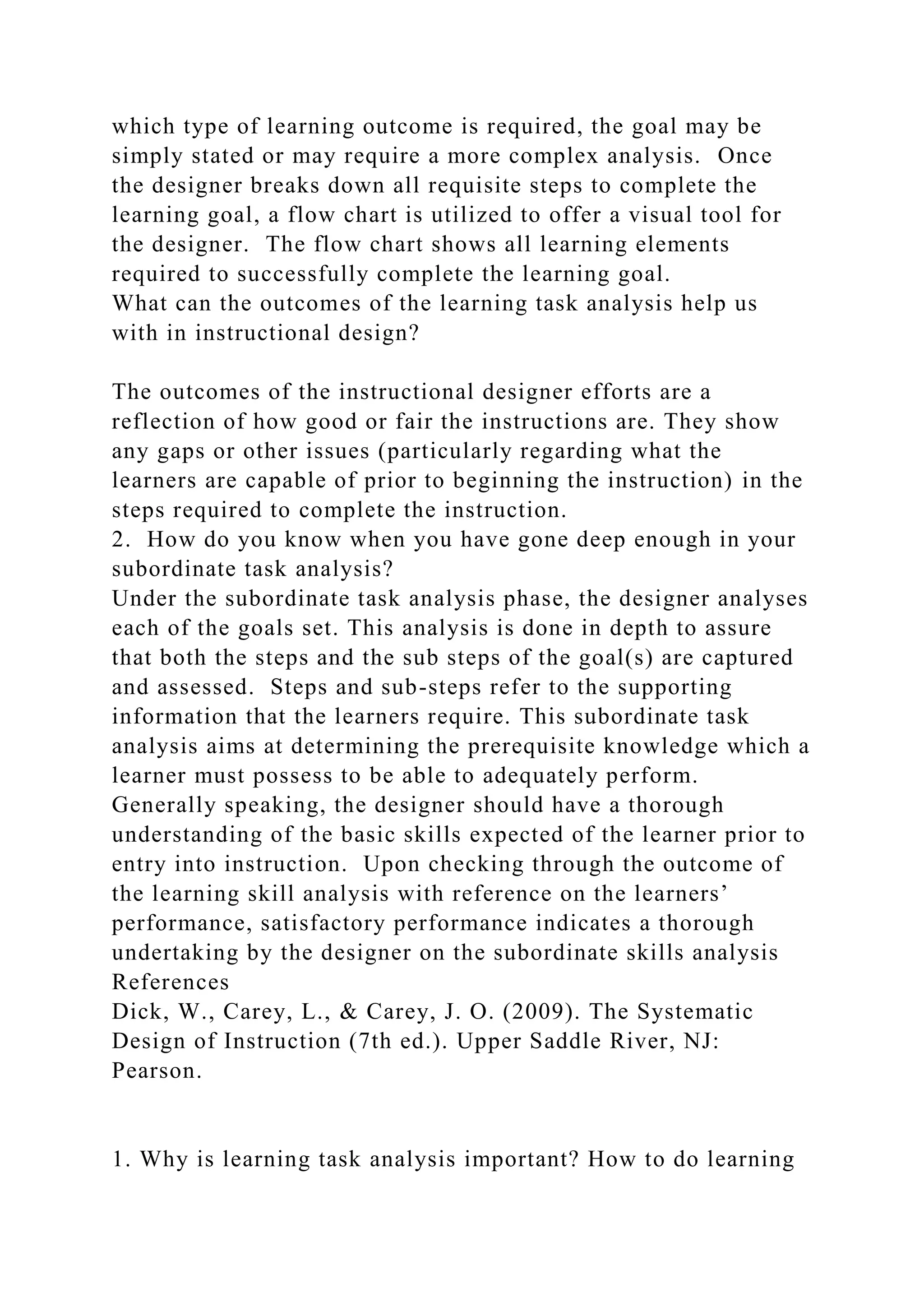 1. Why is learning task analysis important How to do learning tas.docx