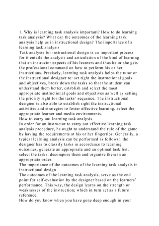 1. Why is learning task analysis important How to do learning tas.docx