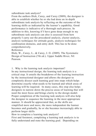 1. Why is learning task analysis important How to do learning tas.docx