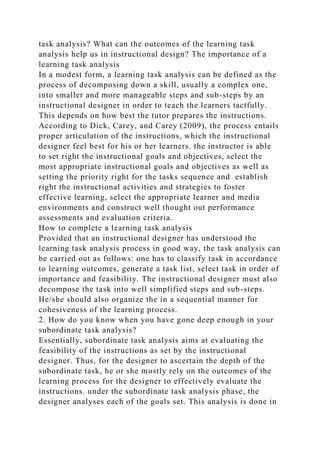 1. Why is learning task analysis important How to do learning tas.docx