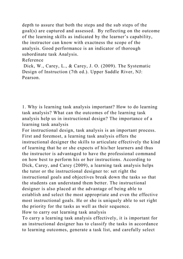 1. Why is learning task analysis important How to do learning tas.docx