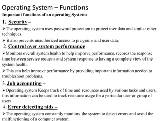 Introduction of OS & Classification of Software | PDF