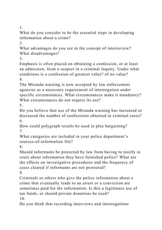 1.What do you consider to be the essential steps in developing inf.docx