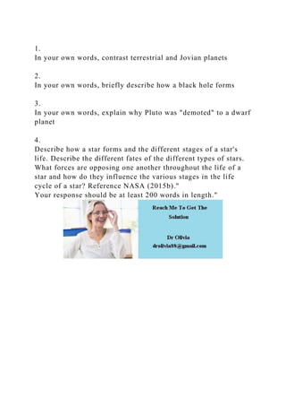 1. In your own words, contrast terrestrial and Jovian planets2.docx