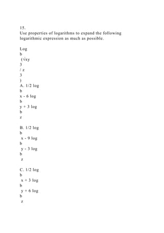 1. Write an equation in standard form of the parabola that has th.docx