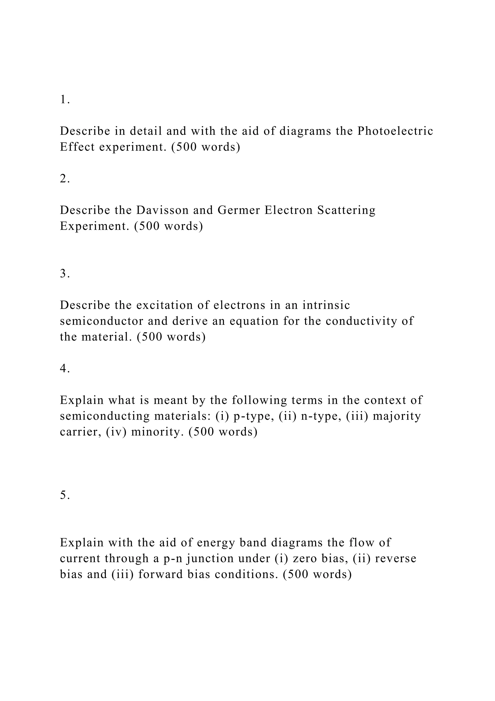 1.Describe in detail and with the aid of diagrams the Photoele.docx ...