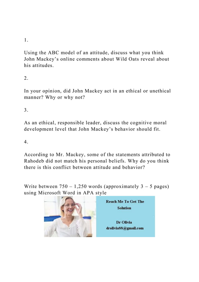 1.Using the ABC model of an attitude, discuss what you think J.docx