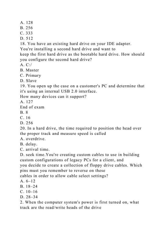 1. High-level formatting in Windows XP, Vista, and 7 uses which tool ...
