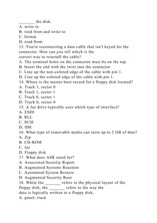 1. High-level formatting in Windows XP, Vista, and 7 uses which tool.docx