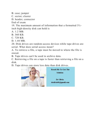 1. High-level formatting in Windows XP, Vista, and 7 uses which tool.docx
