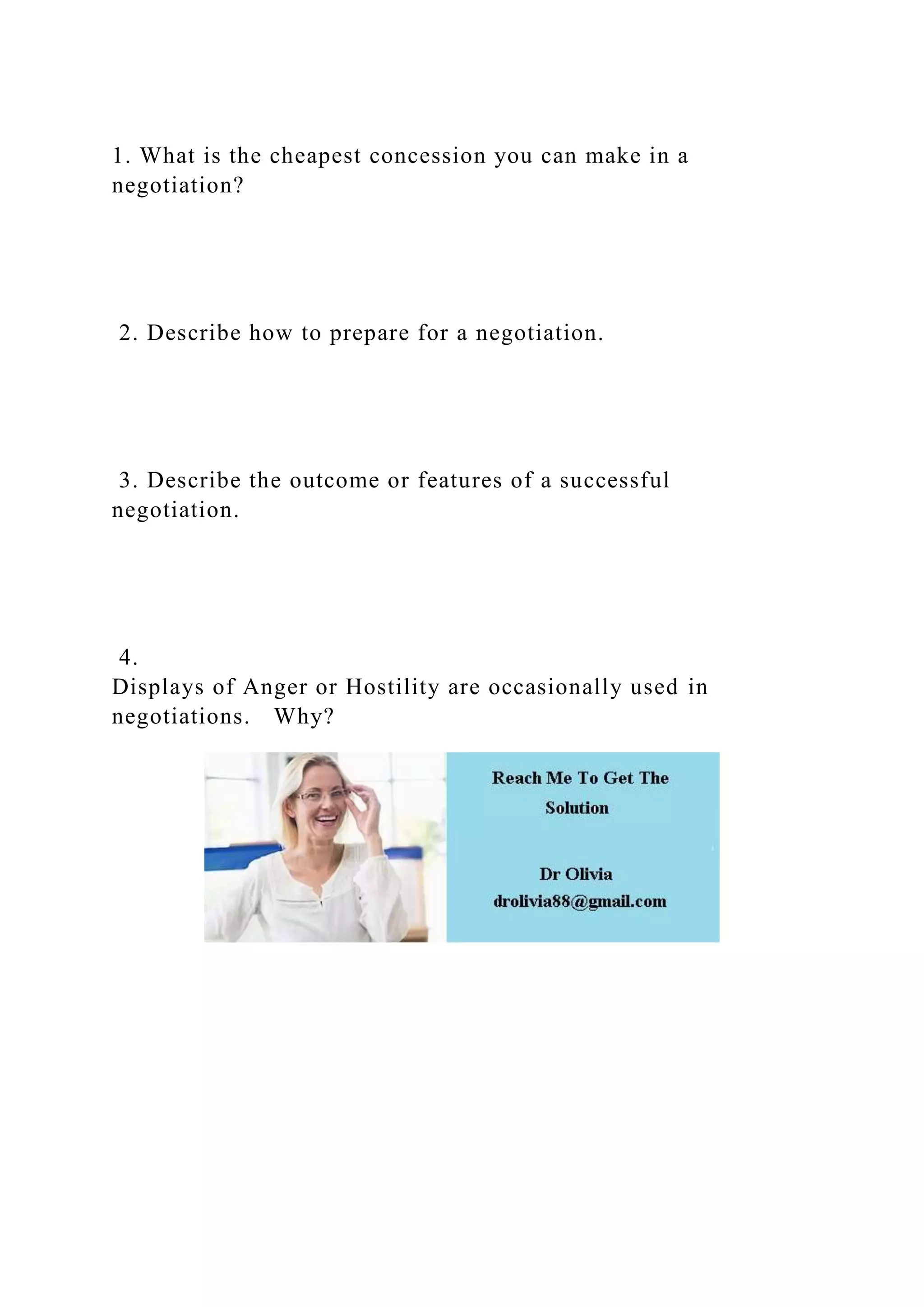 1. What is the cheapest concession you can make in a negotiation.docx