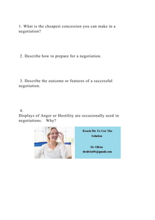 1. What is the cheapest concession you can make in a negotiation.docx