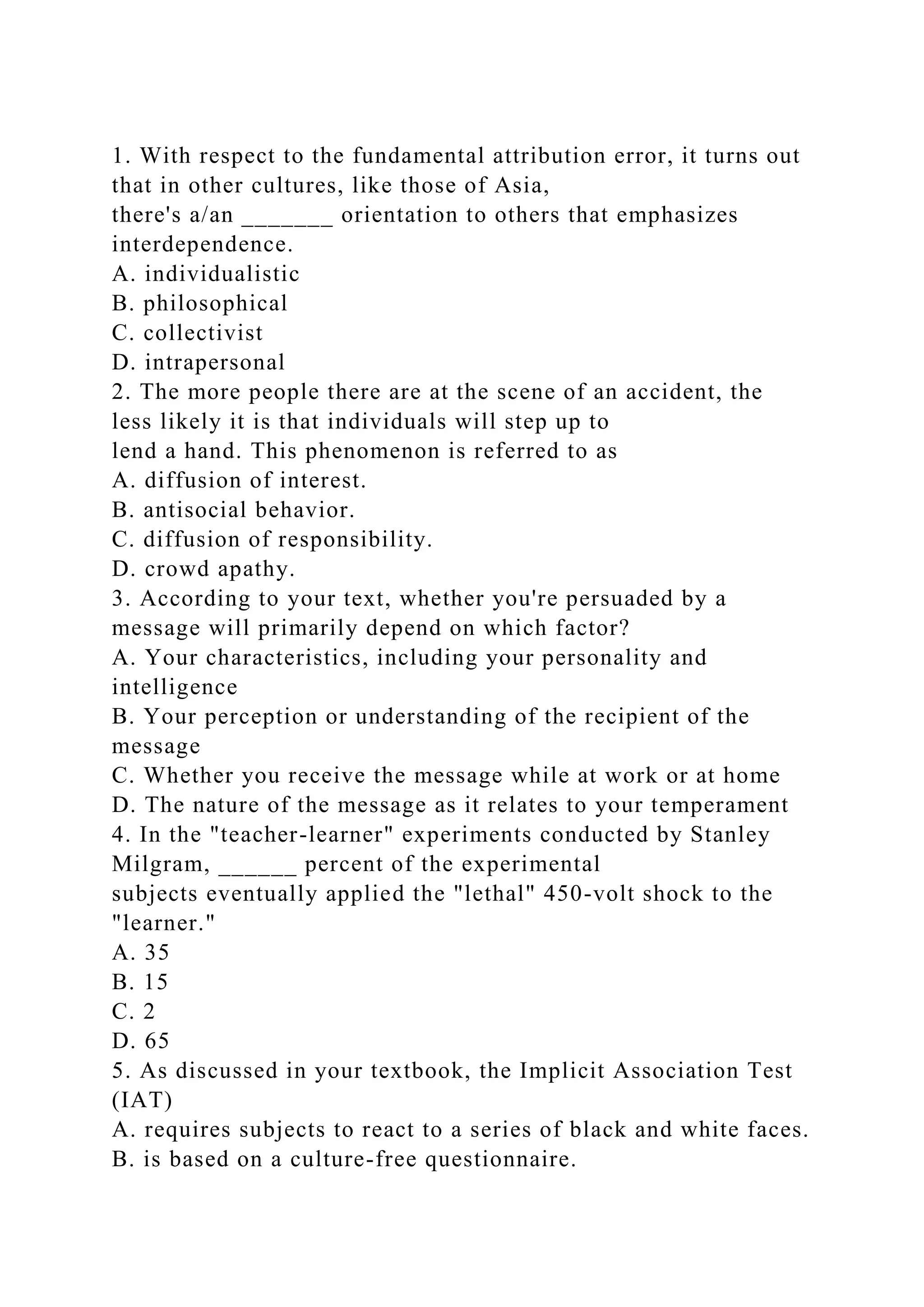1. With respect to the fundamental attribution error, it turns out t.docx