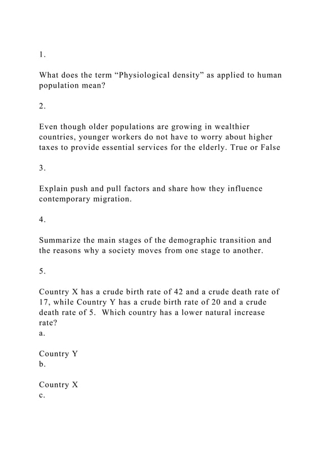 1.What does the term Physiological density” as applied to human.docx