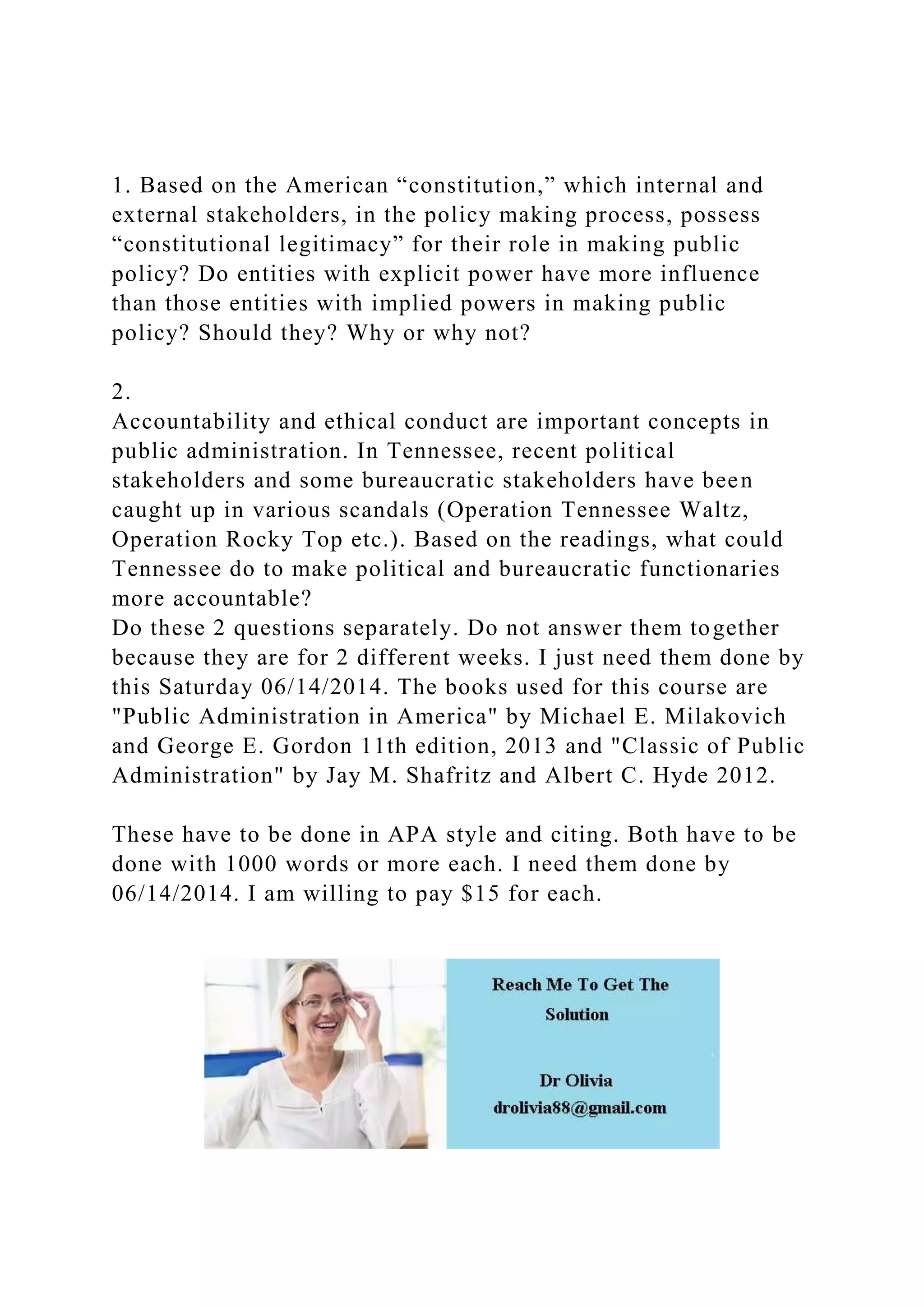 1. Based on the American constitution,” which internal and extern.docx