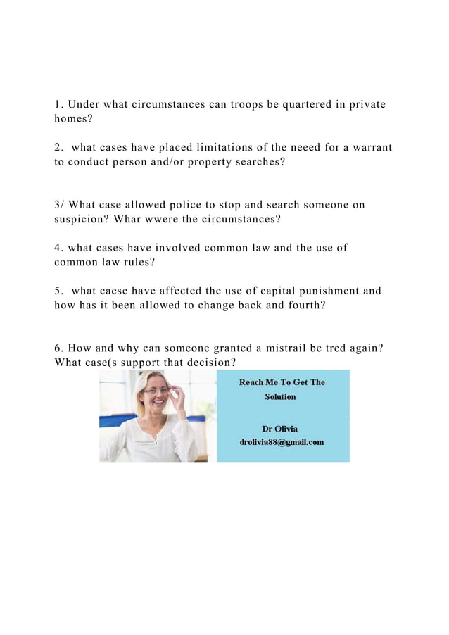 1. Under what circumstances can troops be quartered in private h.docx