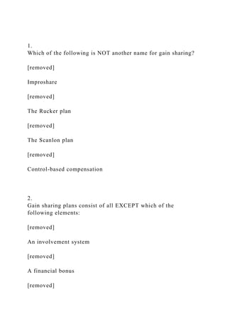1. Which of the following is NOT another name for gain sharing .docx ...