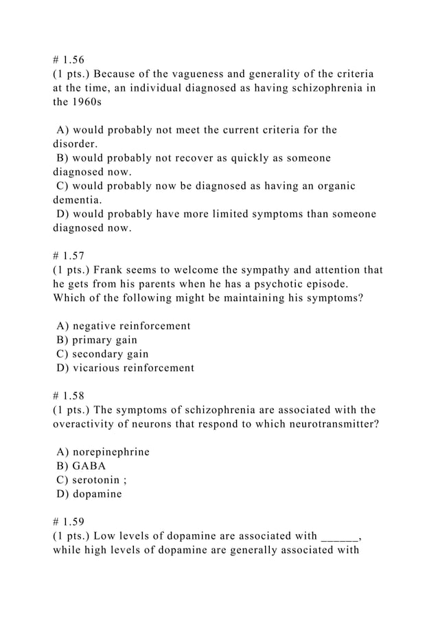 1.20(1 pts.) In the 70s, Dr. Richard Raskin underwent a radical su.docx ...
