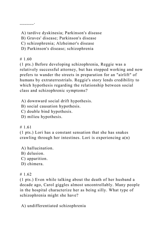 1.20(1 pts.) In the 70s, Dr. Richard Raskin underwent a radical su.docx