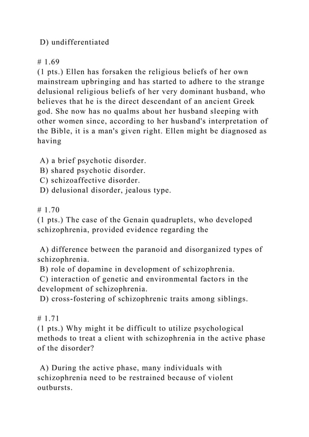 1.20(1 pts.) In the 70s, Dr. Richard Raskin underwent a radical su.docx ...