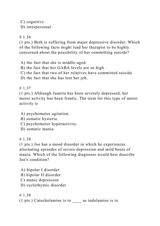 1.20(1 pts.) In the 70s, Dr. Richard Raskin underwent a radical su.docx