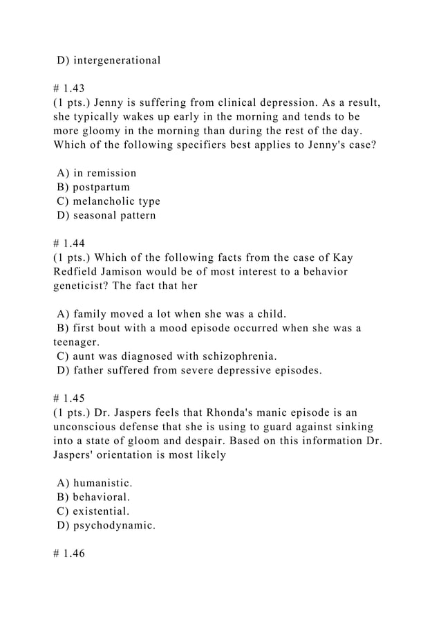 1.20(1 pts.) In the 70s, Dr. Richard Raskin underwent a radical su.docx