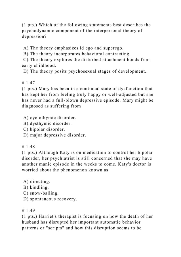 1.20(1 pts.) In the 70s, Dr. Richard Raskin underwent a radical su.docx