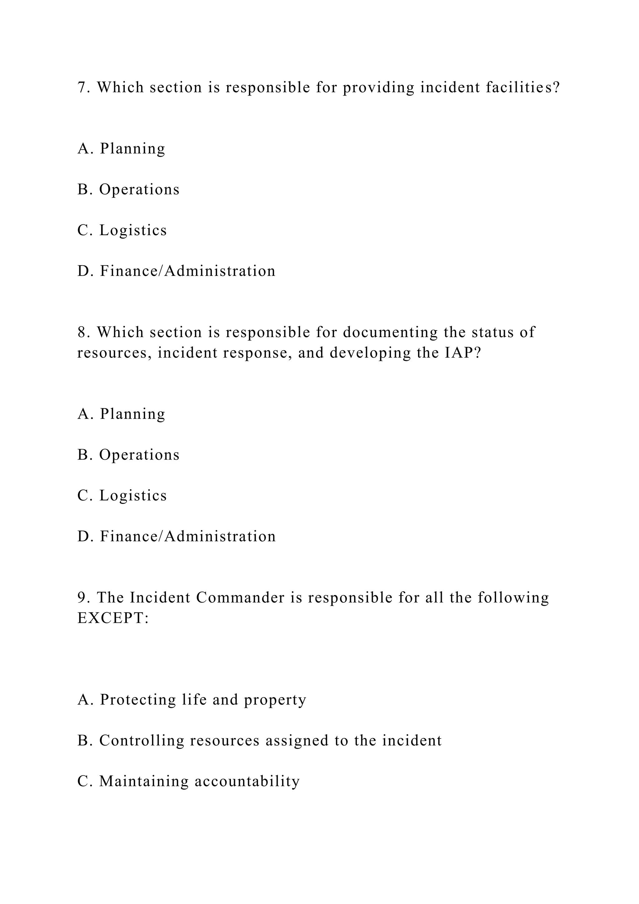 1. The Incident Command System (ICS) is a tool forA. Co.docx