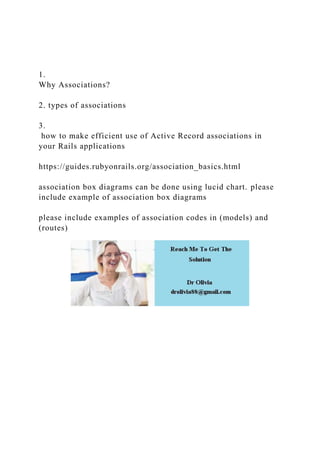 1. Why Associations2. types of associations 3. how.docx