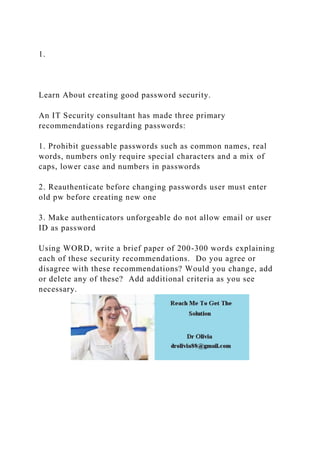 1.Learn About creating good password security.An IT Secu.docx ...
