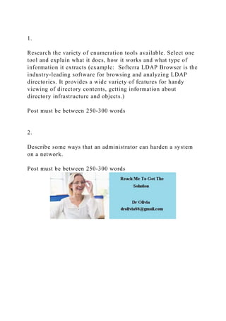 1.Research the variety of enumeration tools available. Select on.docx