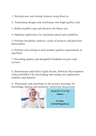 1. Develop new user-facing features using React.js2. Translating.docx