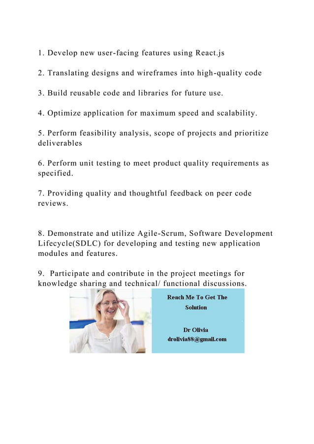 1. Develop new user-facing features using React.js2. Translating.docx | Web Development | Internet