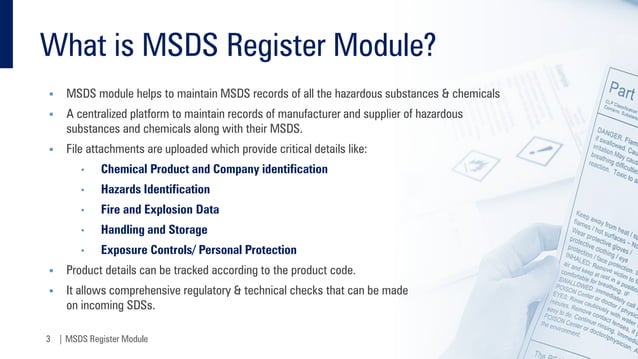 MSDS Register Module | PPT