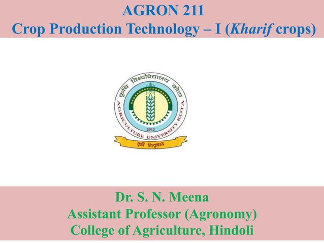 Pearlmillet crop production technology | PPTX