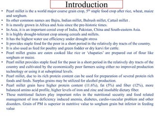 Pearlmillet crop production technology | PPTX