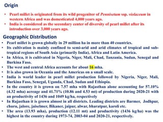 Pearlmillet crop production technology | PPTX