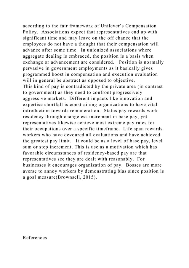 1. Assignment 2 Compensation Plan Outline Due Week 8 and worth .docx | Government Support and ...