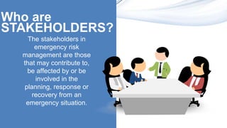 1. Role of Stakeholders in disaster management-Tahseen.pptx