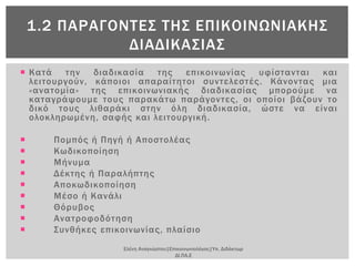 Αποτελεσματική Επικοινωνία: έννοια, εμπόδια και τεχνικές | PPTX