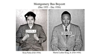 Rosa Parks And Martin Luther King Bus Boycott
