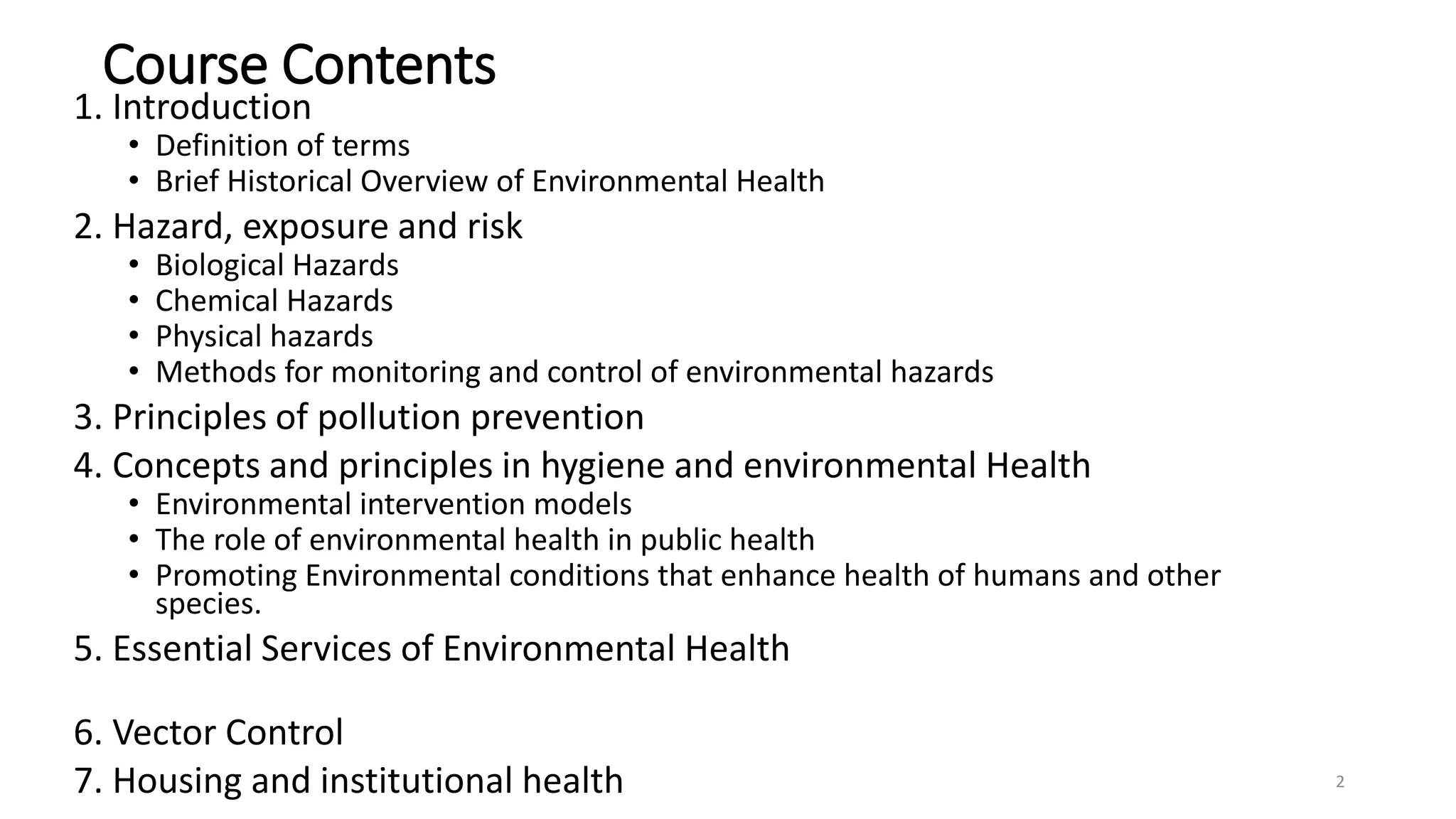 1. Advances in Environmental Health For MPH students.pptx