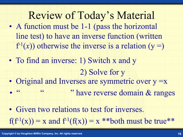 1.9 Inverse Functions.ppt