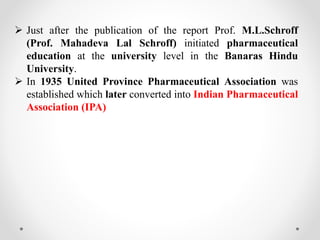 History Of Profession Of Pharmacy In India.pptx | Pharmaceutical ...